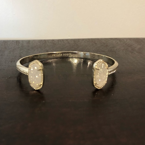 Kendra Scott | Jewelry | Elton Gold Cuff Bracelet In Iridescent Drusy | Poshmark